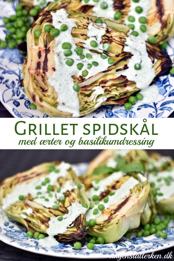 Grillet spidskål med ærter og basilikumdressing | Lækkert tilbehør til ...